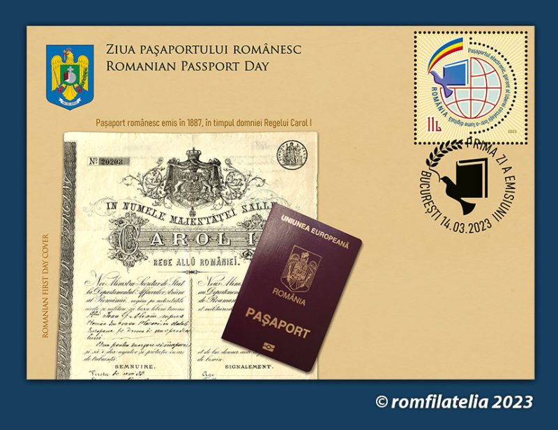 Ziua pașaportului românesc – Romfilatelia – O lume intr-un timbru